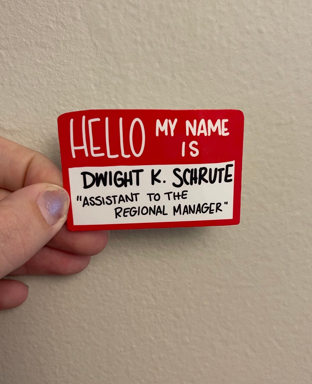 Hello My Name is Dwight Schrute Sticker, Vinyl TV Show Sticker, Office ...
