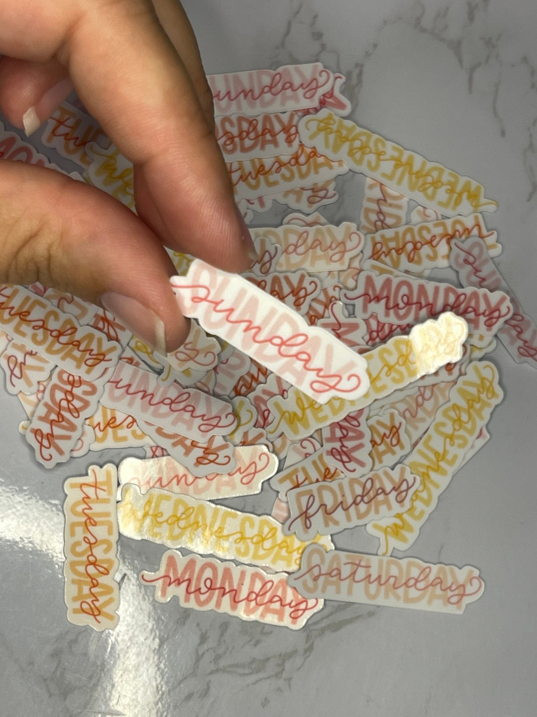 Days of the Week Journal Stickers: Boho Calendar Stickers - Etsy