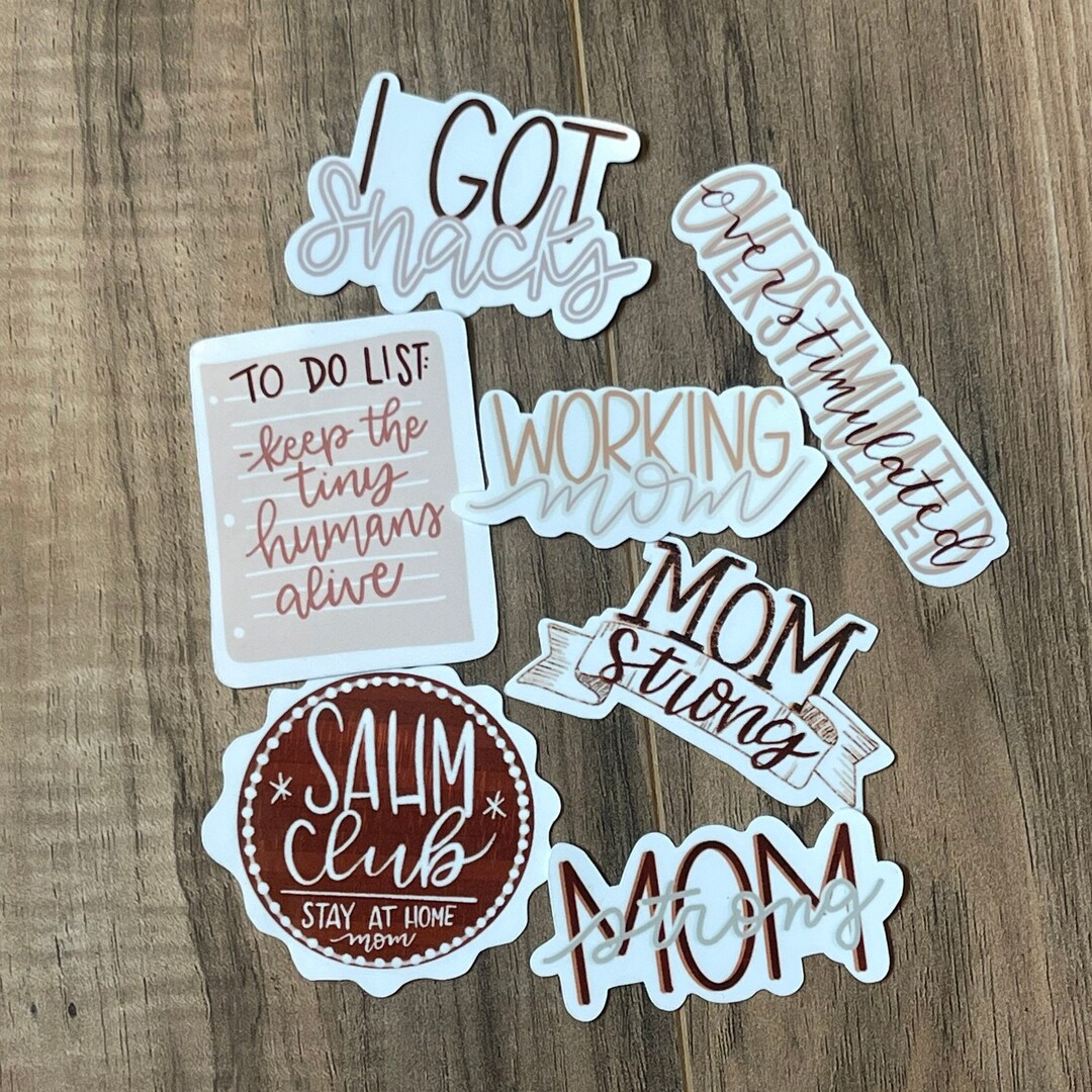 Neutral Colored Mom Stickers, Motherhood Stickers, Mom Gifts, Mother’s ...
