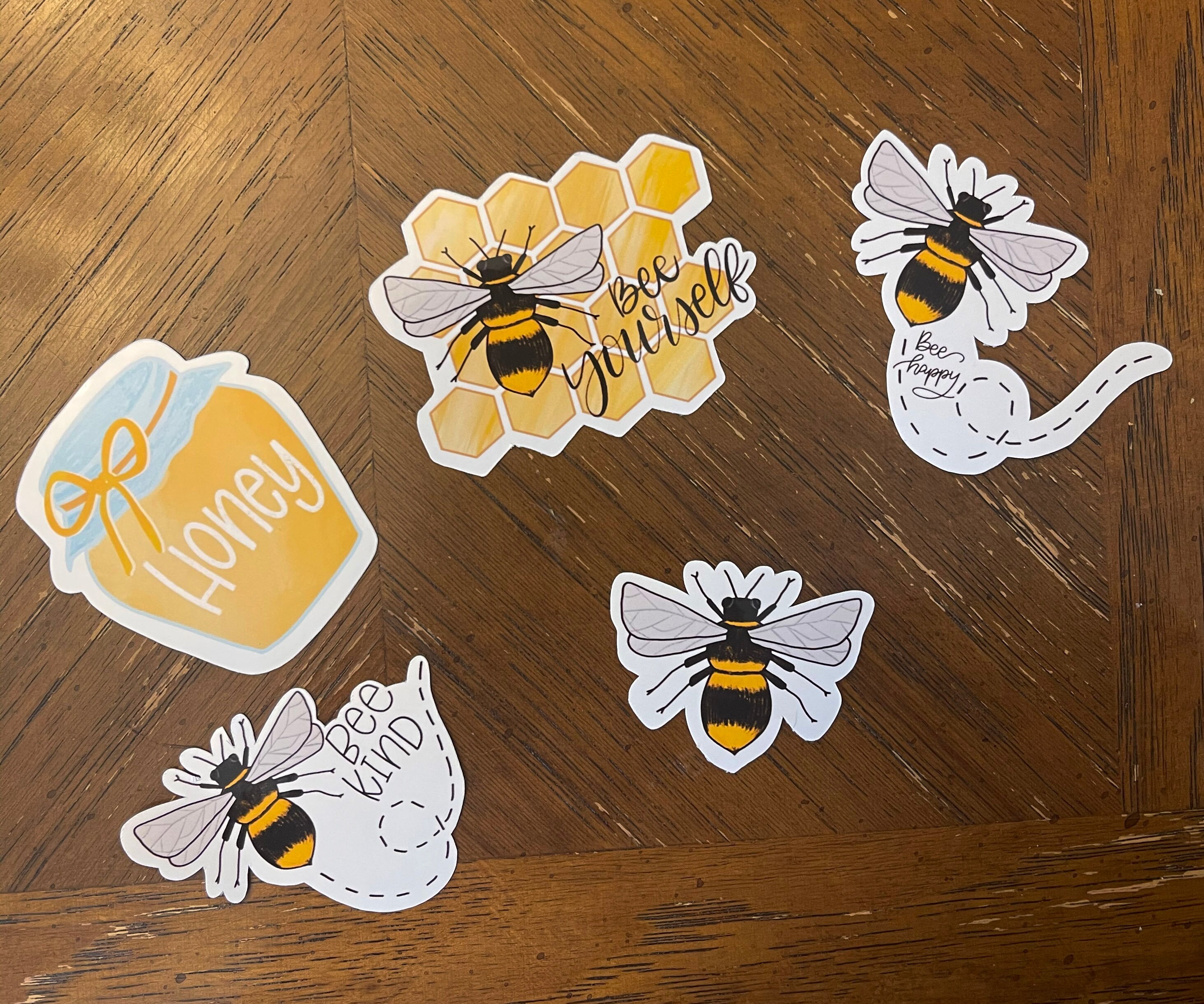 Honey Bee Vinyl Sticker Bundle - Etsy