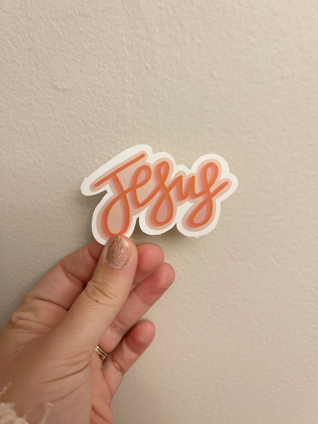 Jesus Sticker: Hand-lettered Vinyl Decal (3 Inch) - Etsy