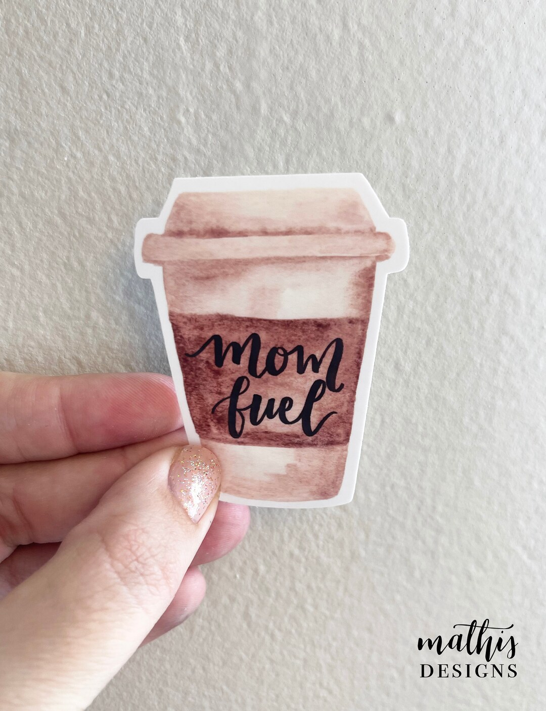 Mom Fuel Coffee Sticker, Coffee Vinyl Decal, Coffee Lover Sticker, Gift ...