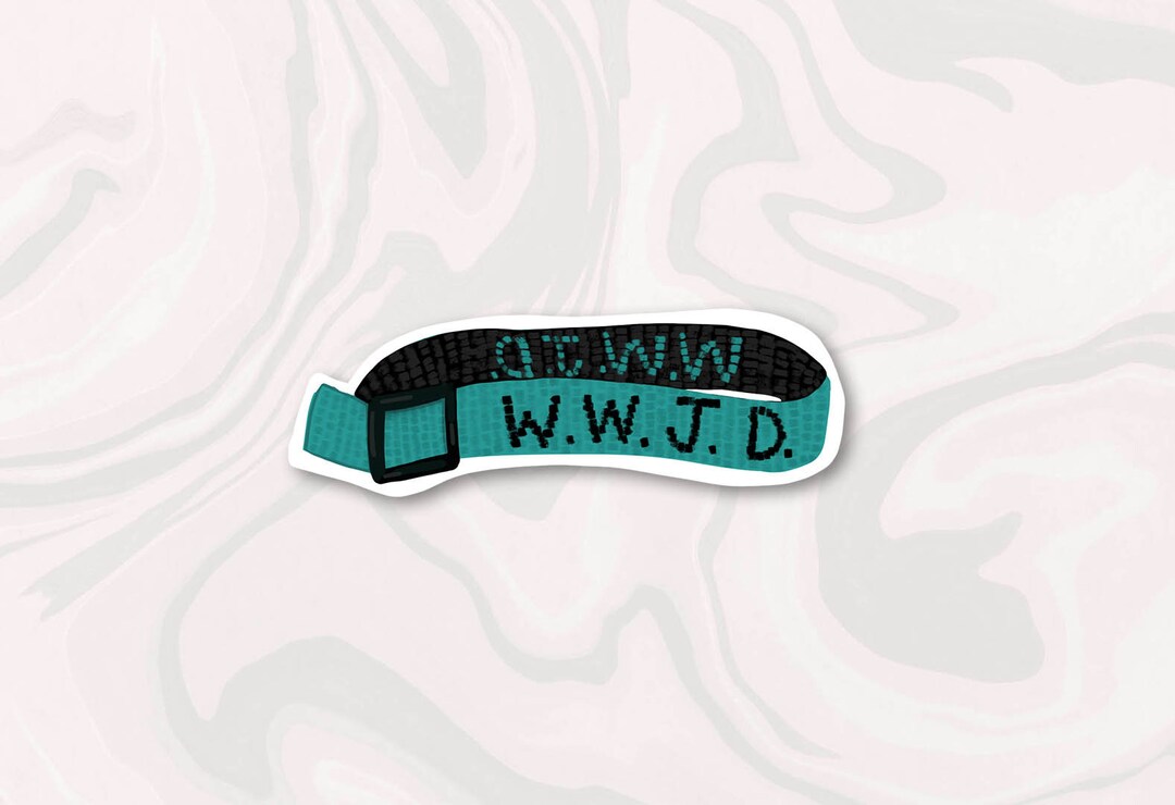 WWJD Bracelet Sticker, Bible Sticker, Christian Sticker, Bible Gift ...