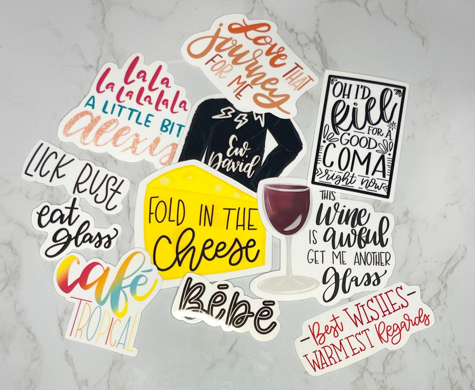 Schitts Sticker Set Schitts Creek Sticker Pack David Rose - Etsy