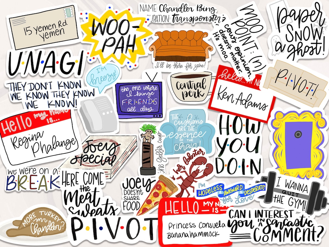 FRIENDS TV Ultimate Sticker Bundle Friends Sticker - Etsy