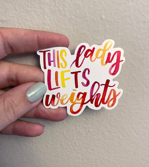 This Lady Lifts Weights Sticker Female Fitness Sticker | Etsy