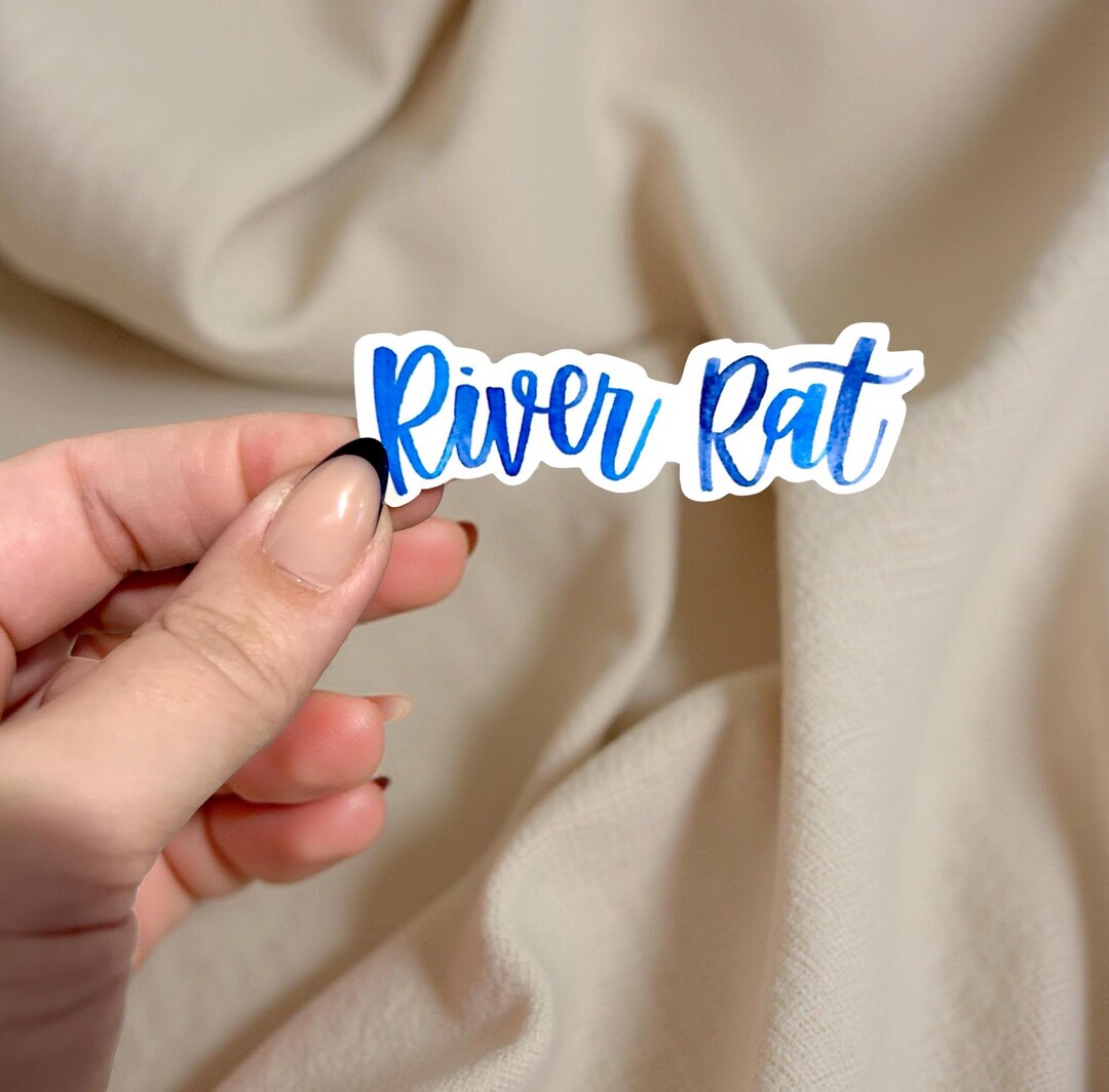 River Rat Sticker: Outdoorsy Kayaking Decal - Etsy