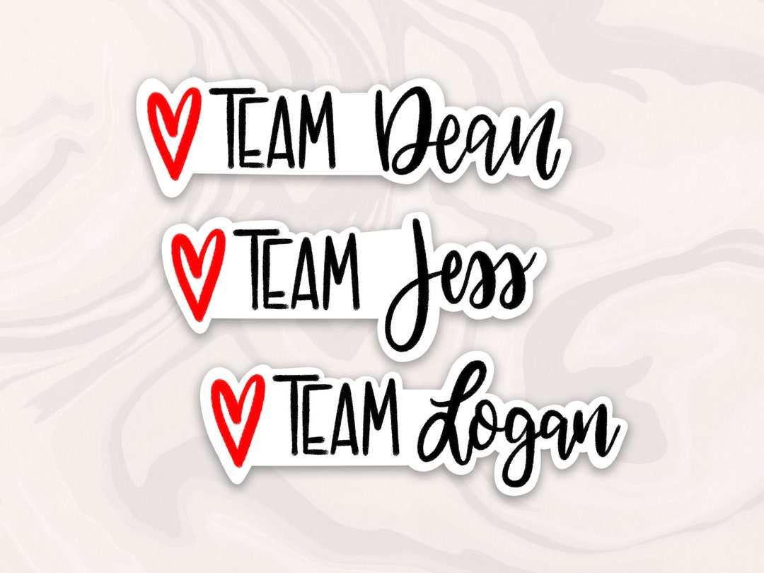 Rory’s Boyfriend Stickers, Team Jess Sticker, Team Dean, Team Logan ...