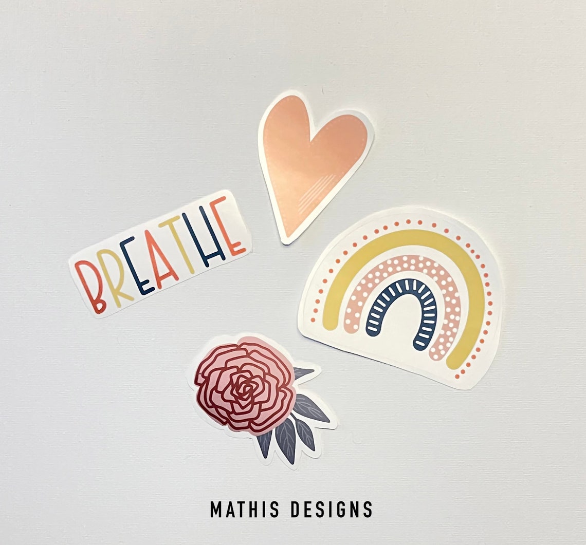 Boho Sticker Set 4 Pack - Etsy