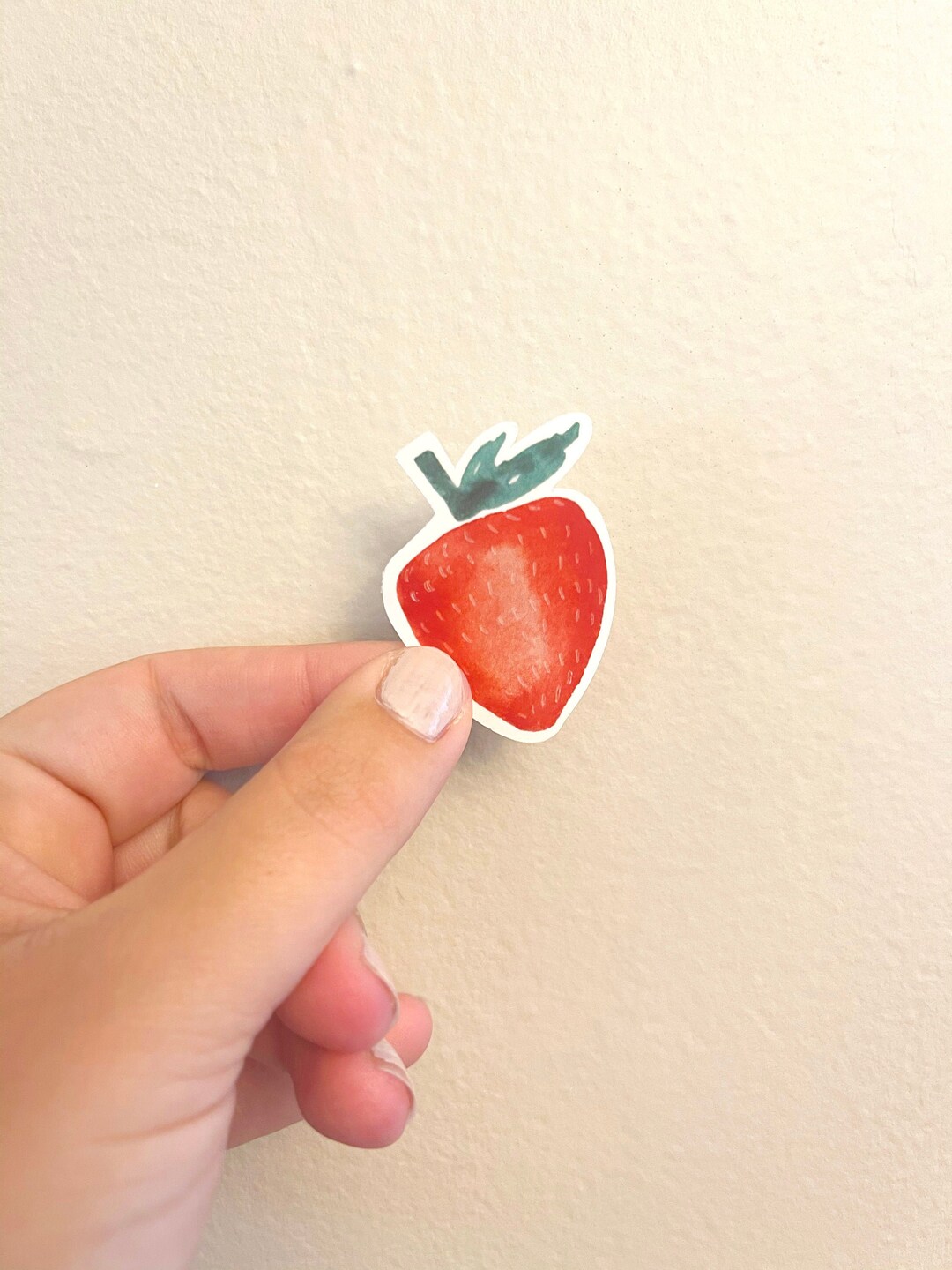 Watercolor Strawberry Sticker, Gift - Etsy