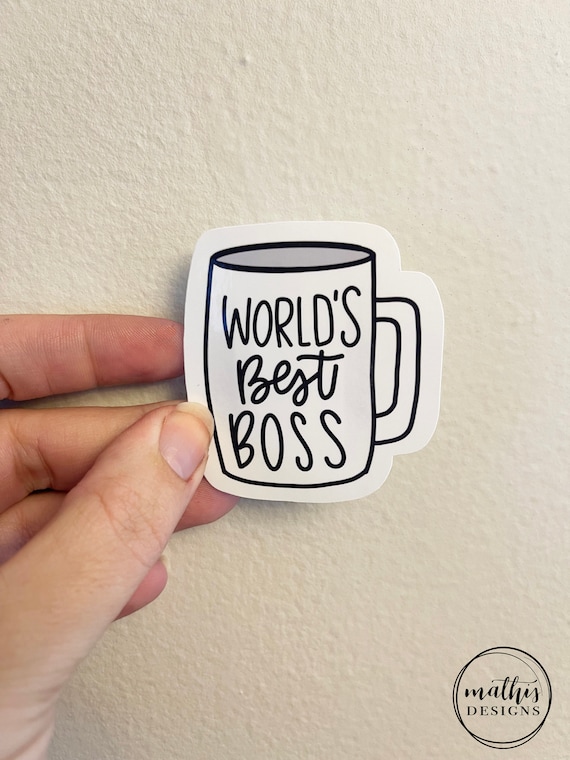 World's Best Boss Sticker Vinyl TV Show Sticker Office - Etsy