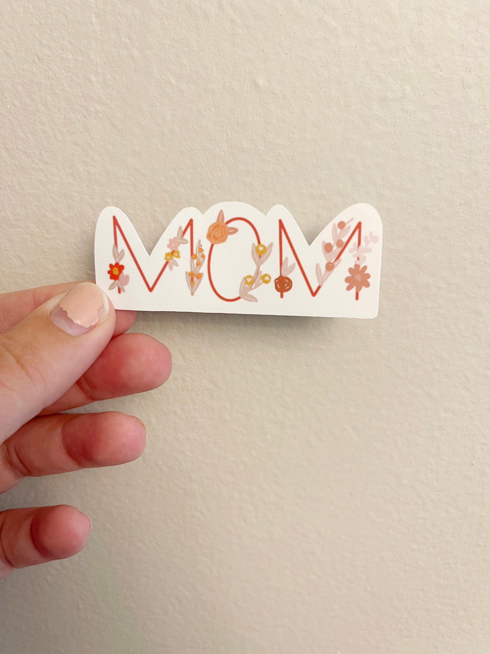 Mom Flower Sticker - Etsy