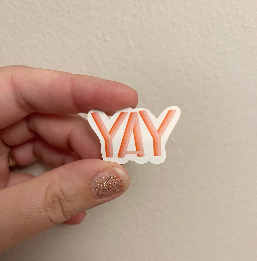 YAY Mini Vinyl Sticker, Gift - Etsy