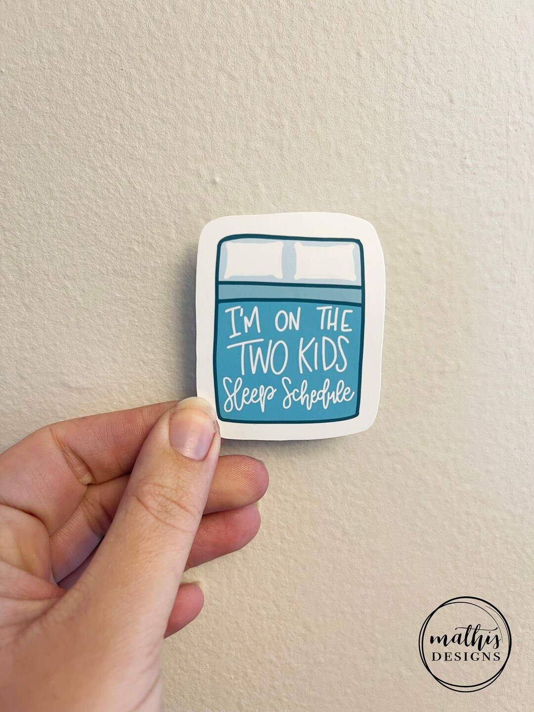 Two Kids Sleep Schedule Sticker, Parenting Sticker, Mom Sticker, Gift ...