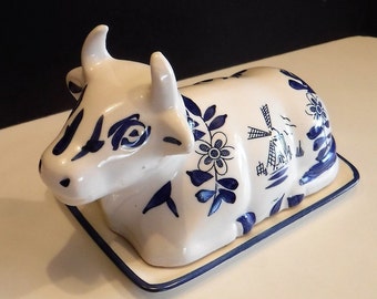 Cow butter dish | Etsy