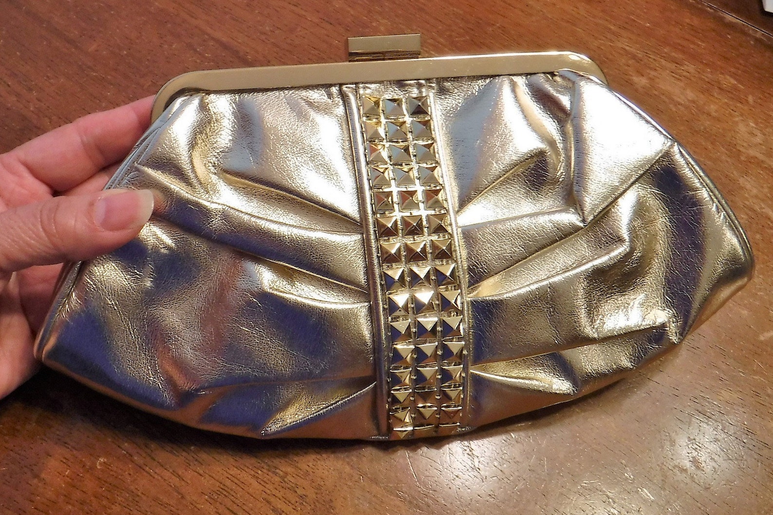 Gold Purse Gold Purse With Chain Gold Lame Evening Clutch | Etsy