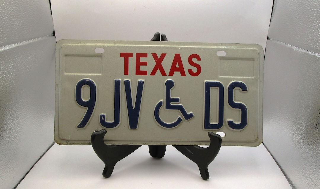 Handicapped TEXAS License Plate, Texas License Plate, FREE SHIPPING ...