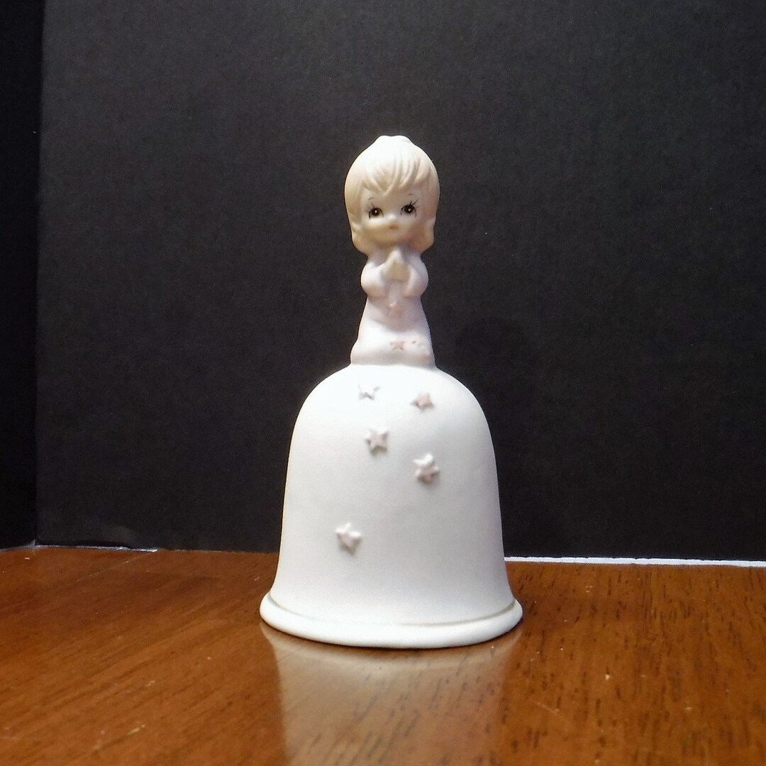 Praying Girl Bell Lefton, VINTAGE LEFTON China Bell 1982 Christopher ...