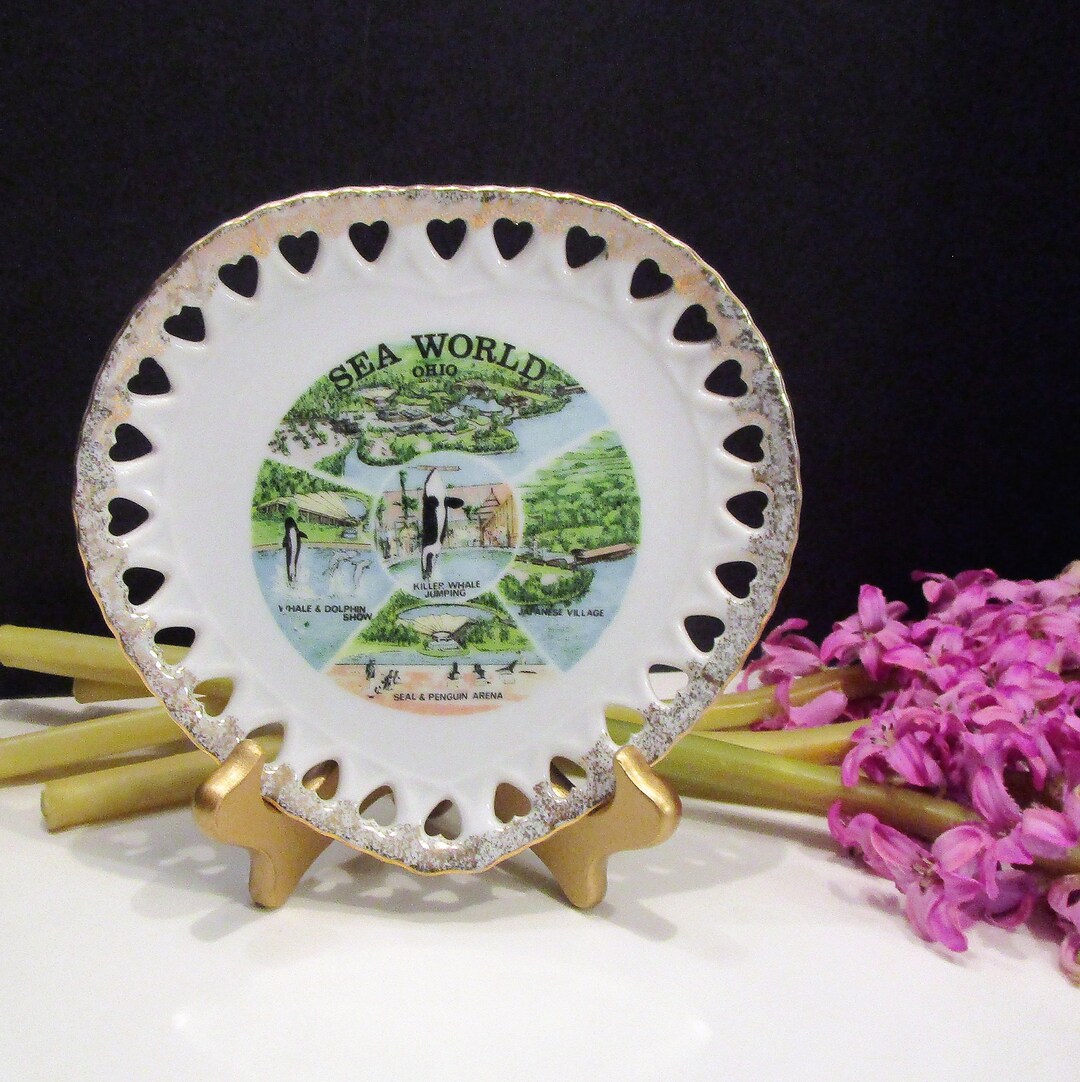 Ohio SEA WORLD Plate, Ohio Sea World Souvenir Plate, Ohio Road Trip ...