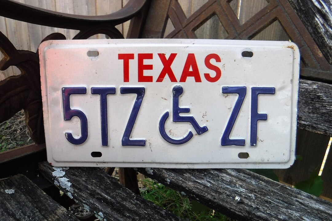 Texas License Plate Handicapped, Texas License Plate, Texas Handicapped ...