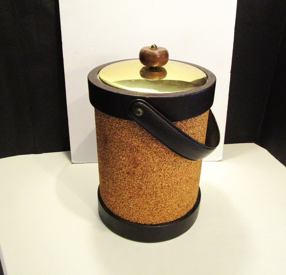 Mid-century Cork Ice Bucket: Vintage Insulated Wine Cooler - Etsy