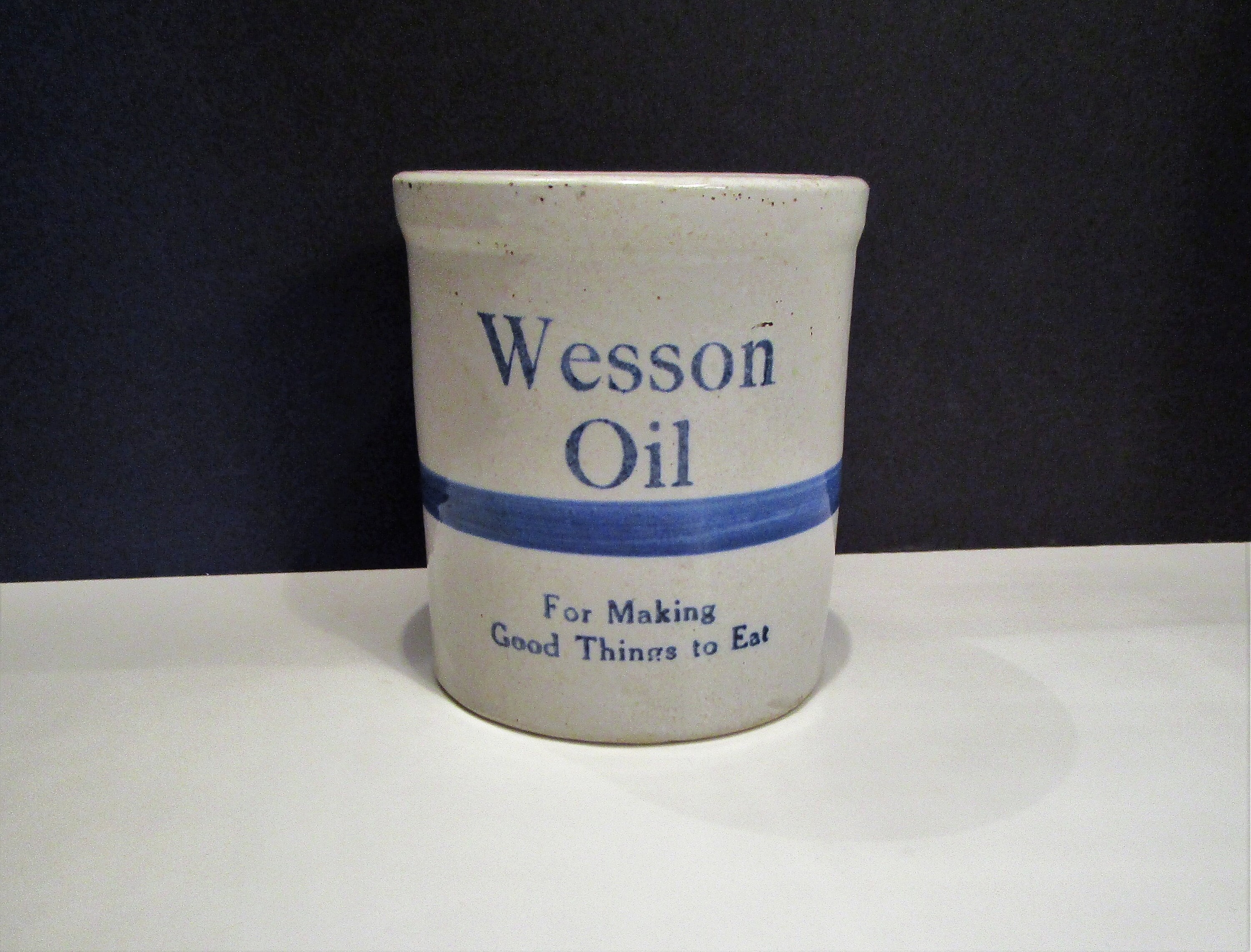 Wesson Oil Crock Wesson Oil Stoneware Crock Vintage Wesson | Etsy