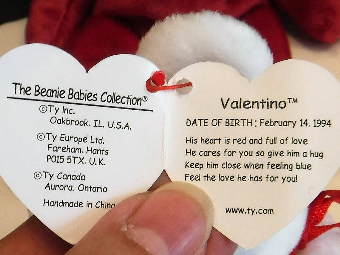 Ty Beanie Babies Valentina Valentines Valentina Ty Beanie - Etsy