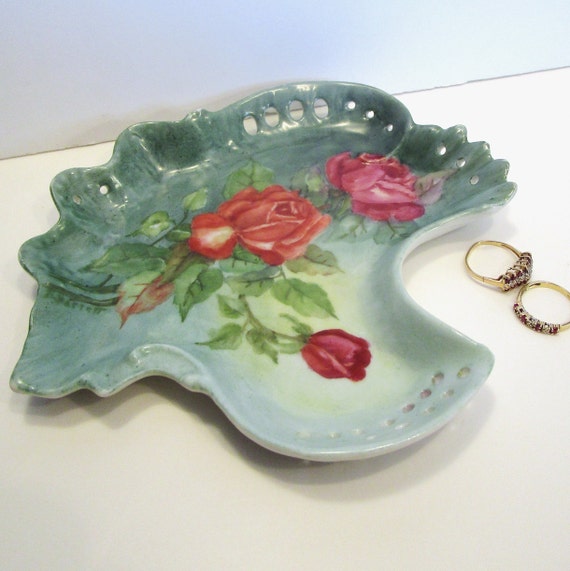 Red Roses Trinket Sink Dish, Sink Bedside Ring Dish, … - Gem