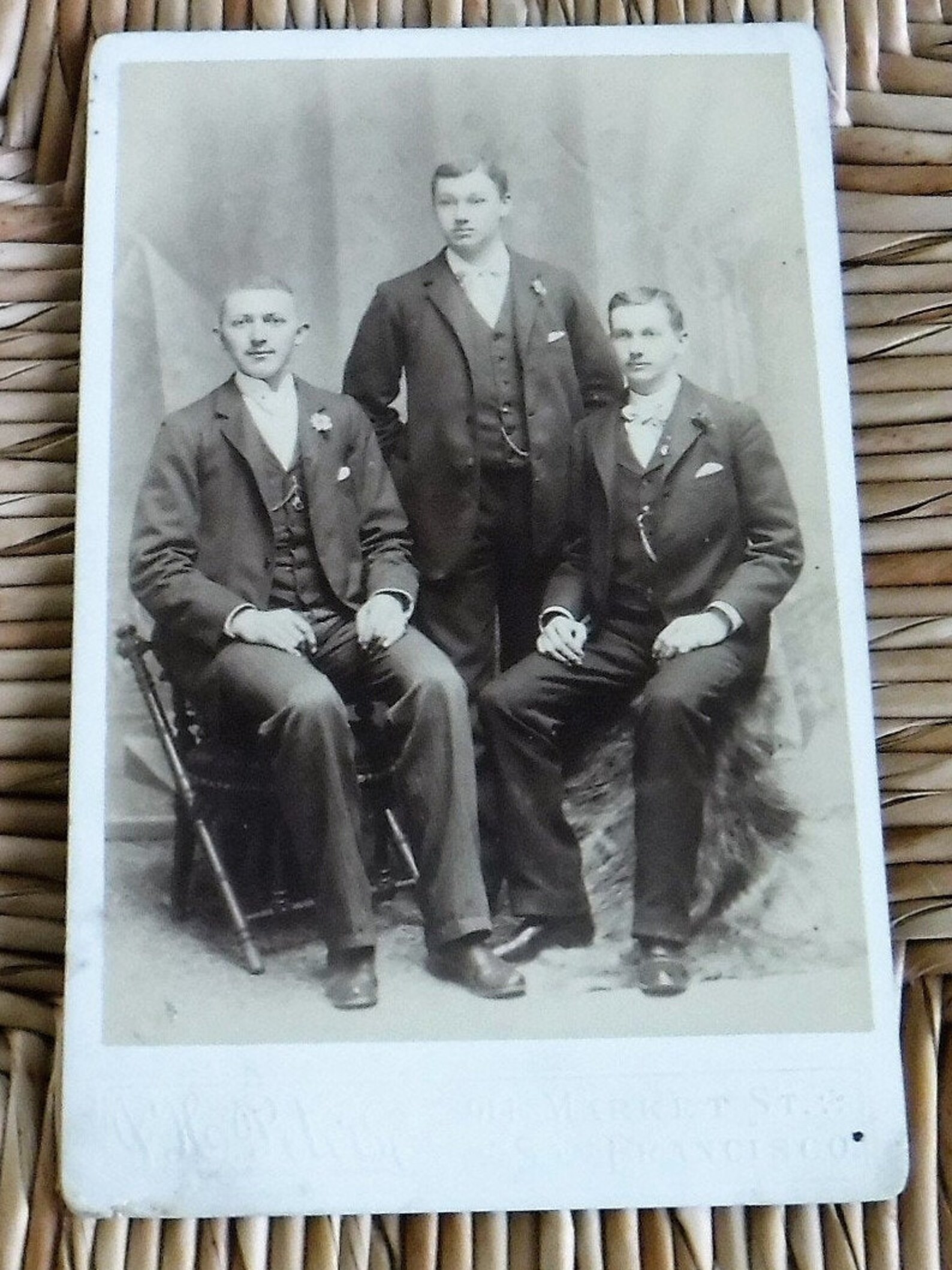 Edwardian Brothers Photo Antique Family Cabinet Card Picture - Etsy