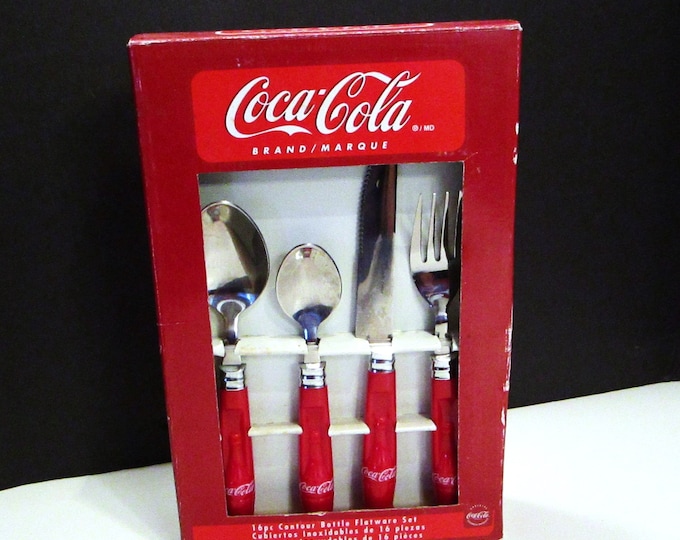 Coca Cola 16 Piece Flatware Set Stainless Silverware Collectible, 16 ...
