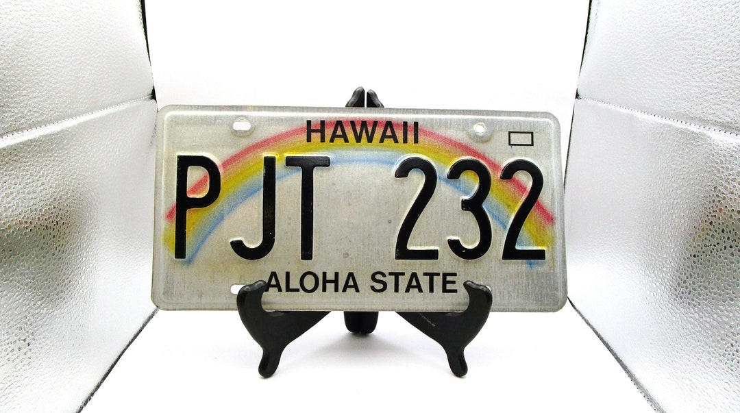 HAWAII RAINBOW License Plate, Hawaii Aloha State License Plate, Hawaii ...