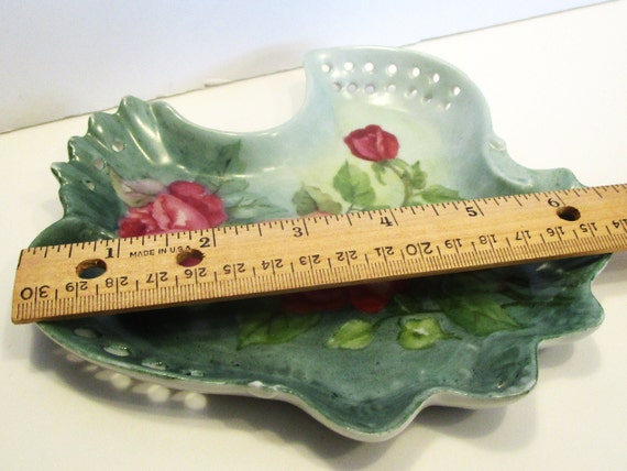 Red Roses Trinket Sink Dish, Sink Bedside Ring Dish, … - Gem