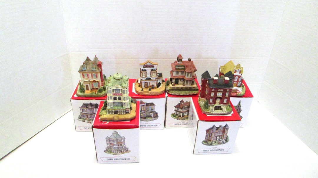 Americana Collection Miniature Houses: Liberty Falls, CO - Set of 6 - Etsy