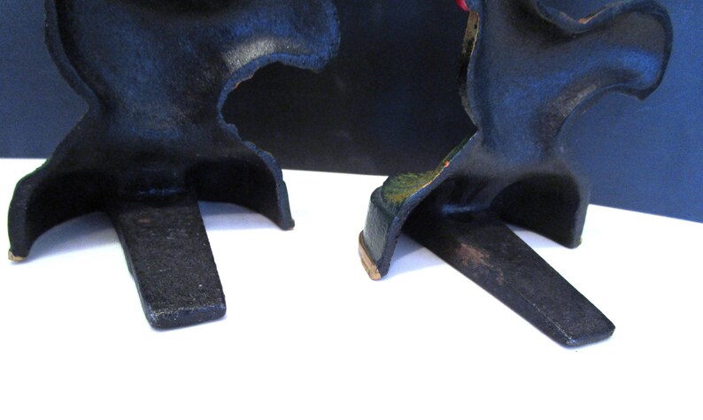 Vintage Cast Iron Rooster Bookends, Set of Two Cast Iron Roosters Door ...