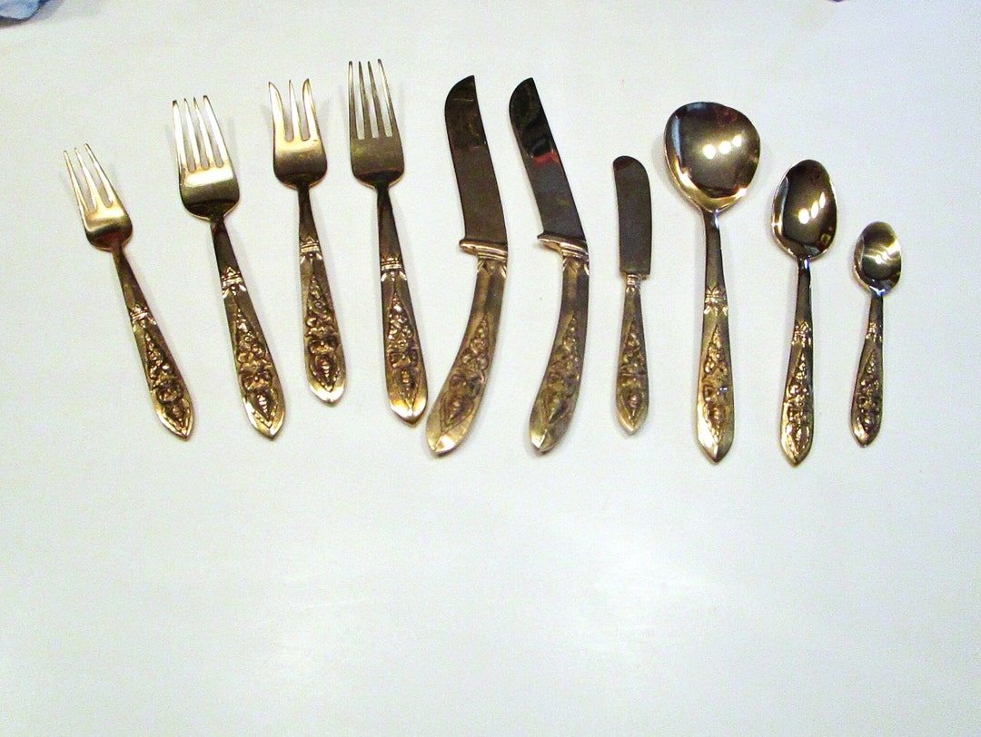 Buddha Flatware 10 Piece, Vintage 1940’s Siam Buddha Bronze Brass ...