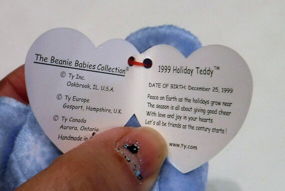 1999 holiday teddy beanie baby errors store