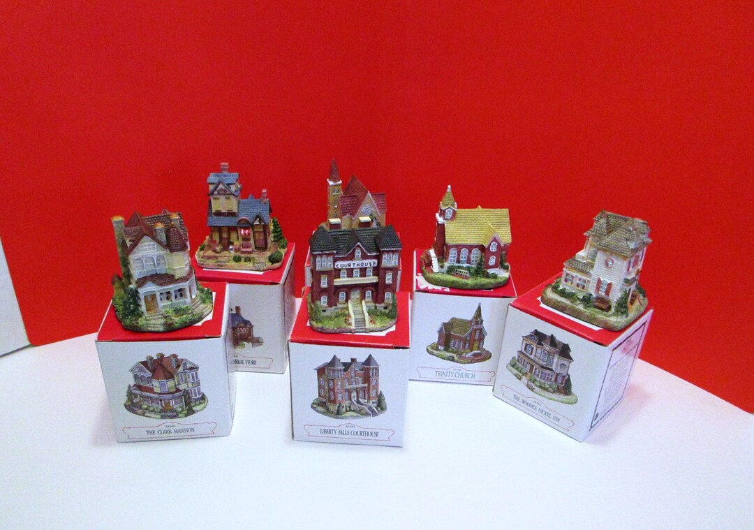 6 Miniature Houses, Americana Collection Houses, Congregational ...