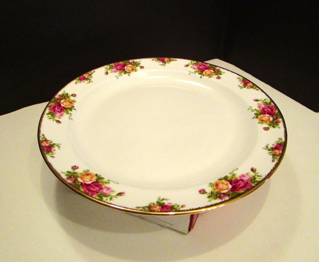 Royal Albert Old Country Roses Chop Chopping Plate Round Platter 13 ...