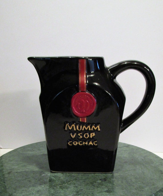MUMM V.S.O.P. Cognac Vintage 80s Ceramic Water Pitcher Pub - Etsy