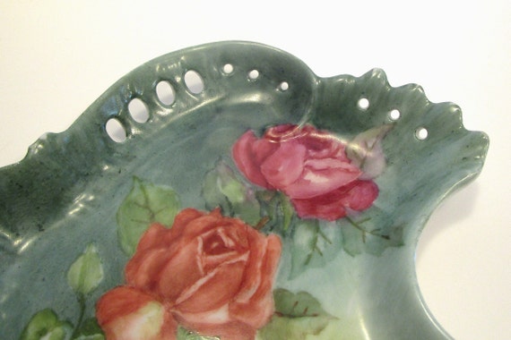 Red Roses Trinket Sink Dish, Sink Bedside Ring Dish, … - Gem