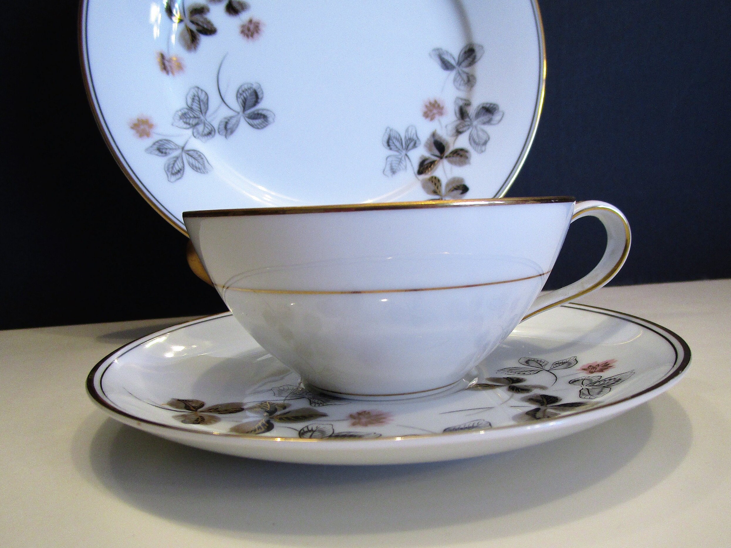 Noritake Japan Mid Century Noritake Tea Cup Saucer Plate MER Mid ...