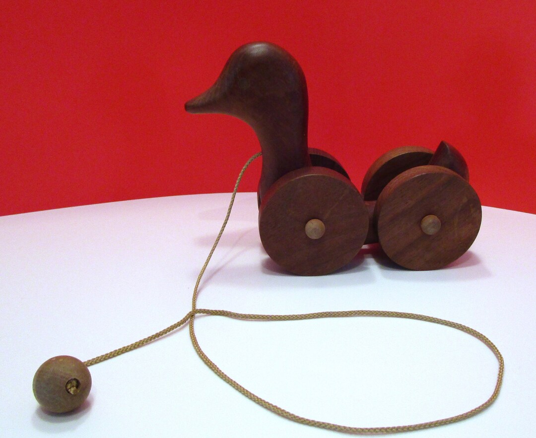 Handcrafted Wood Duck Pull Toy: Vintage Wooden Toy - Etsy