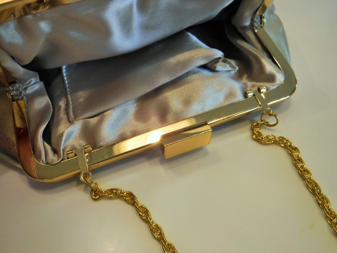 Gold Purse Gold Purse With Chain Gold Lame Evening Clutch - Etsy