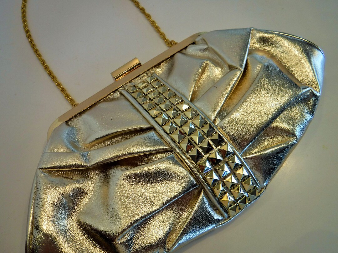 Gold Purse Gold Purse With Chain Gold Lame Evening Clutch - Etsy