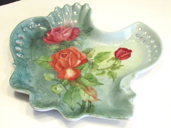 Red Roses Trinket Sink Dish, Sink Bedside Ring Dish, … - Gem