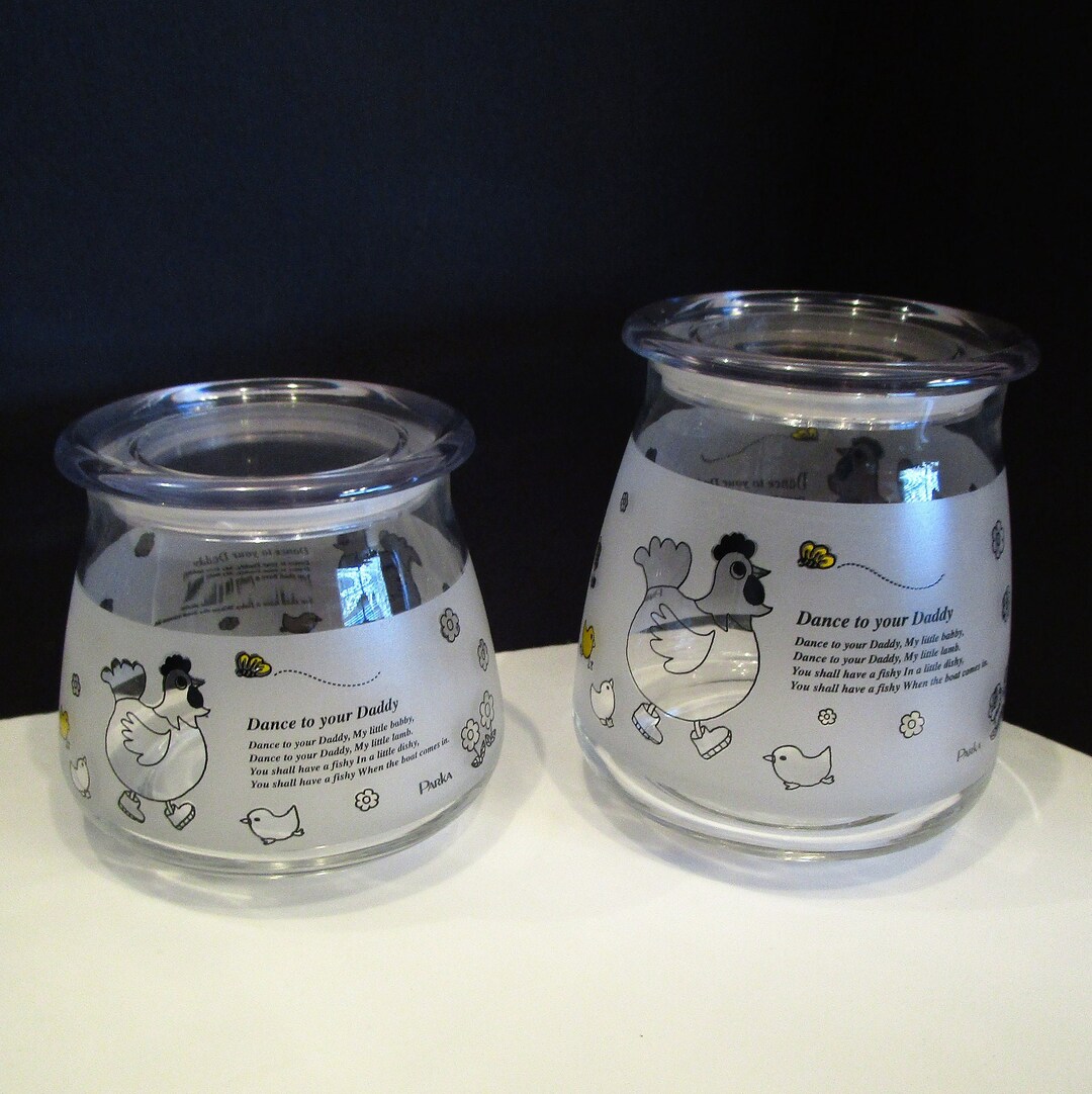 Chicken & Chicks Frosted Glass Jars - Nursery Rhyme Decor (set of 2) - Etsy