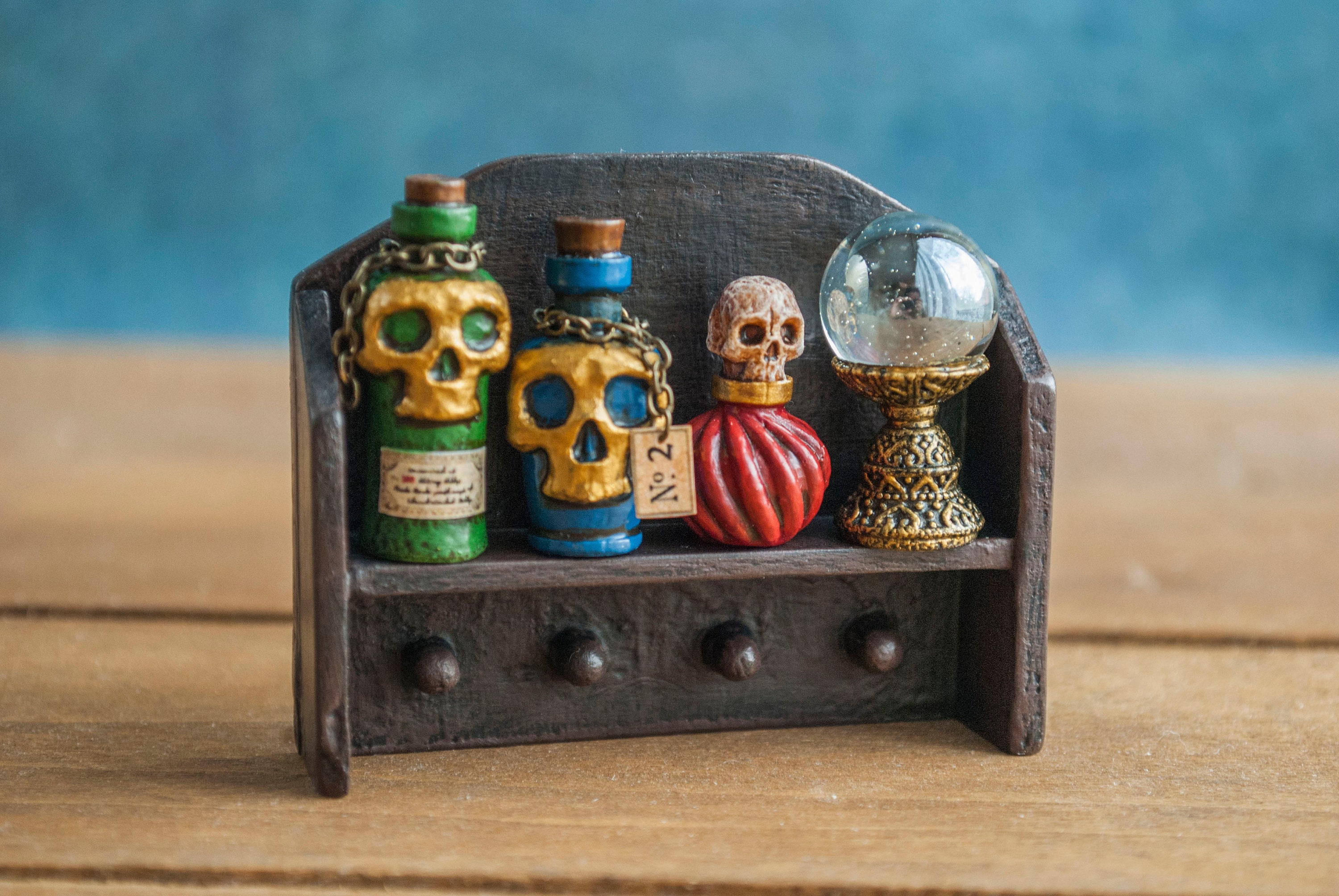Halloween potions Booknook Miniatures Hand-Painted 1:12 scale Miniature ...