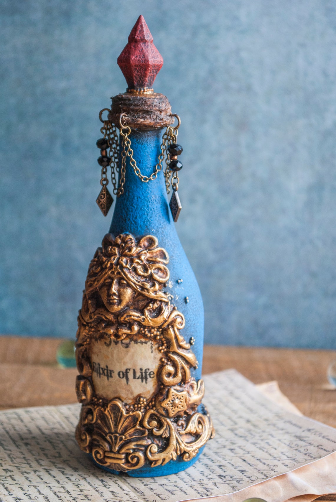 Elixir Of Life Halloween Potion Cosplay Prop Altered Bottle Etsy
