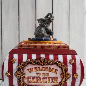 Wooden circus decoupage retro box hand painted box memory | Etsy