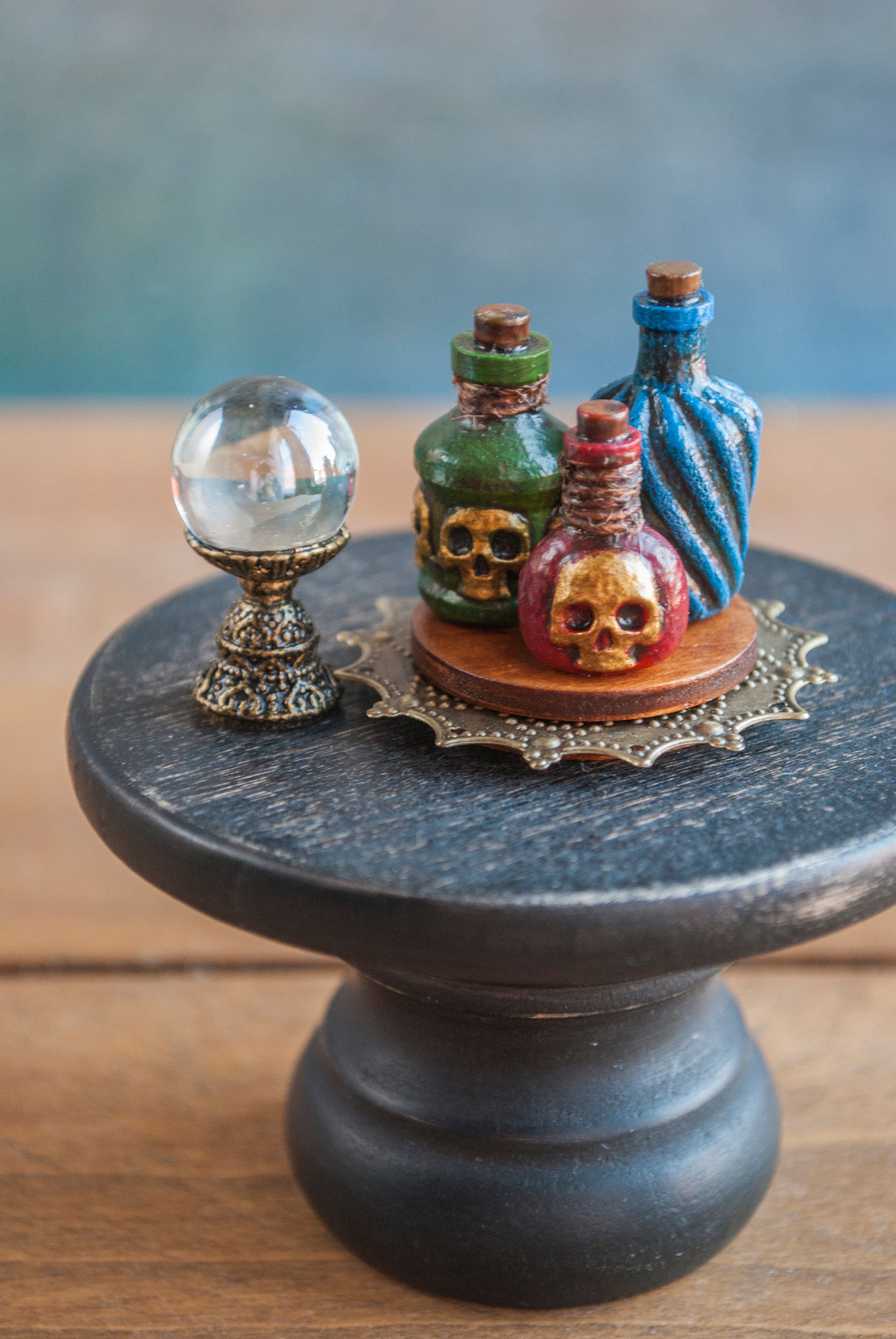 Halloween potions Booknook Miniatures Hand-Painted 1:12 scale Miniature ...